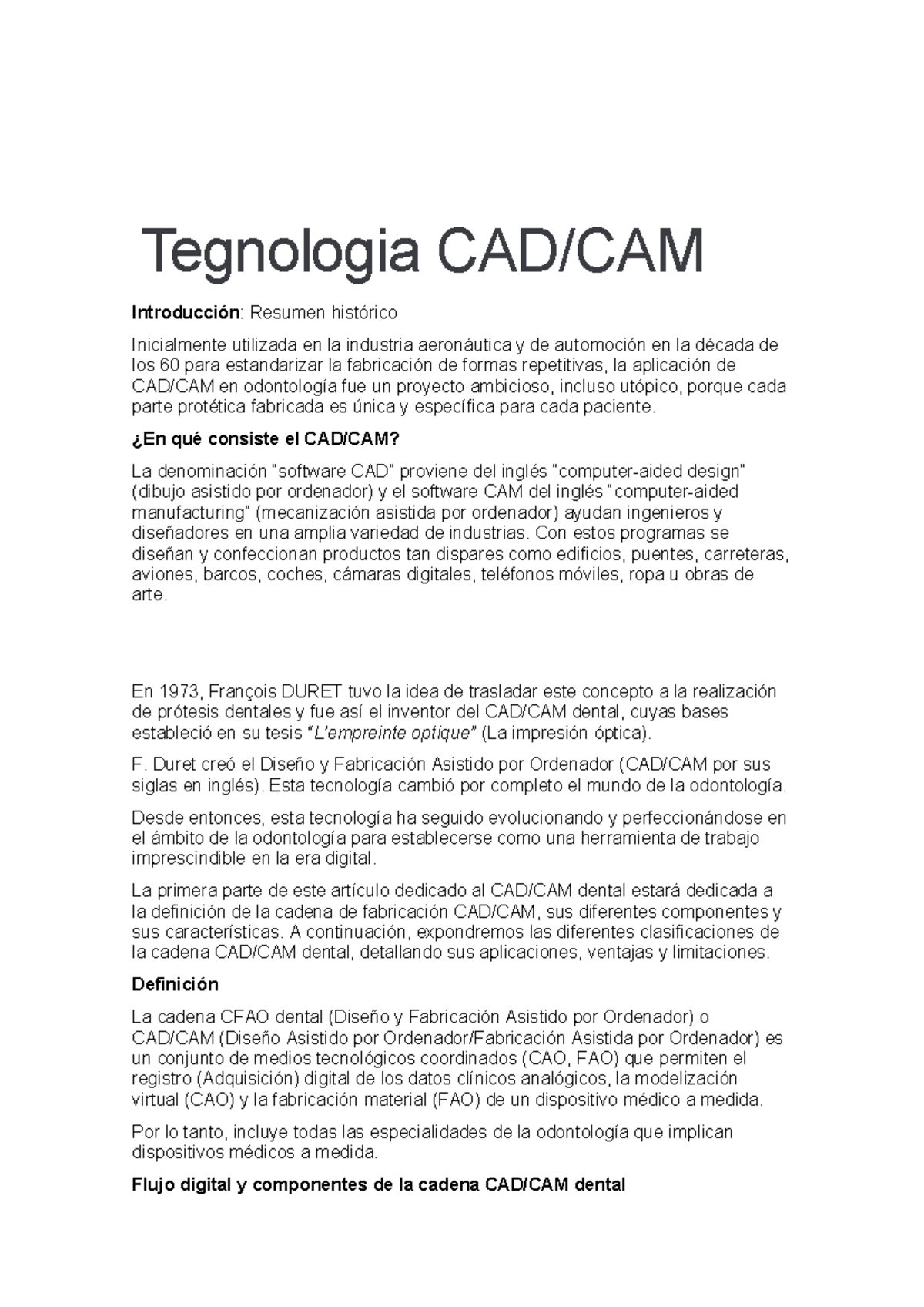 Tegnologia CAD CAM - es una caso clínico por favor - Tegnologia CAD/CAM ...