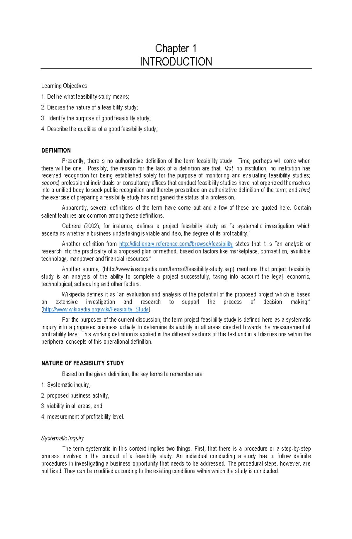 FS-Chapter-1 - Reviewer - Chapter 1 INTRODUCTION Learning Objectives ...