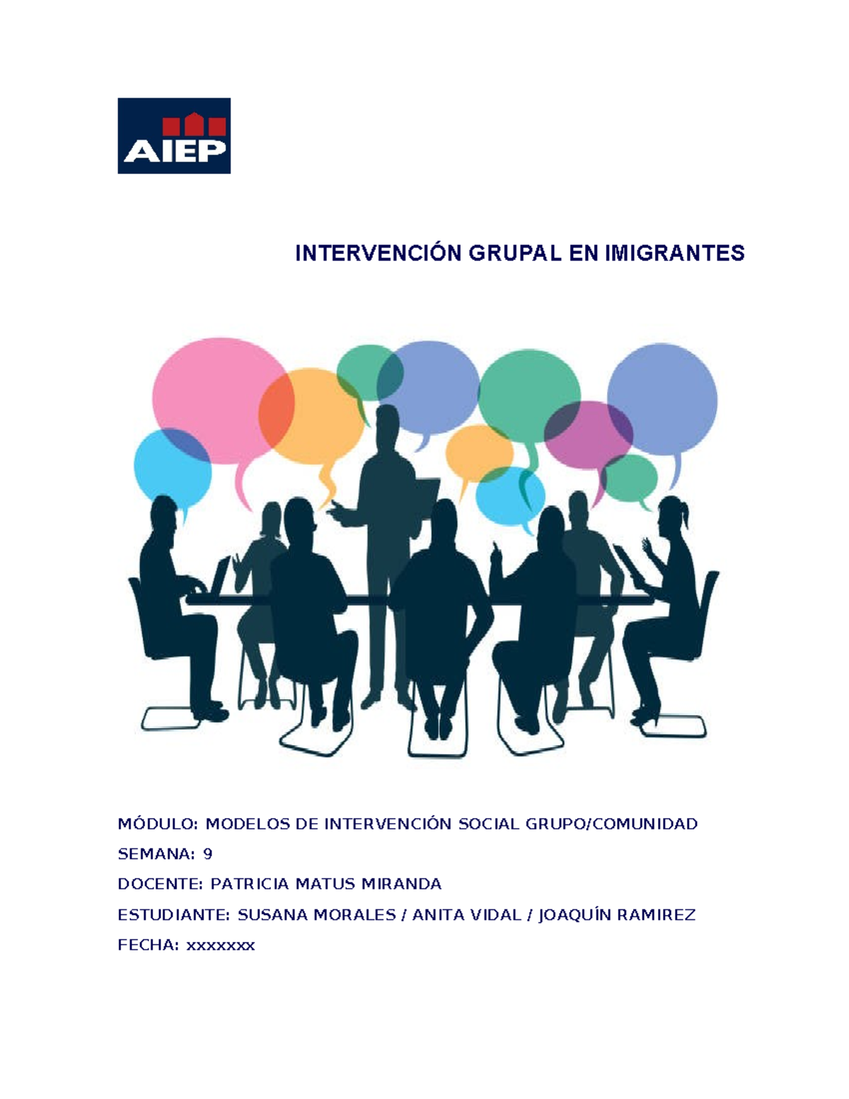 Semana 8 trabajo grupal - MÓDULO: MODELOS DE INTERVENCIÓN SOCIAL GRUPO ...