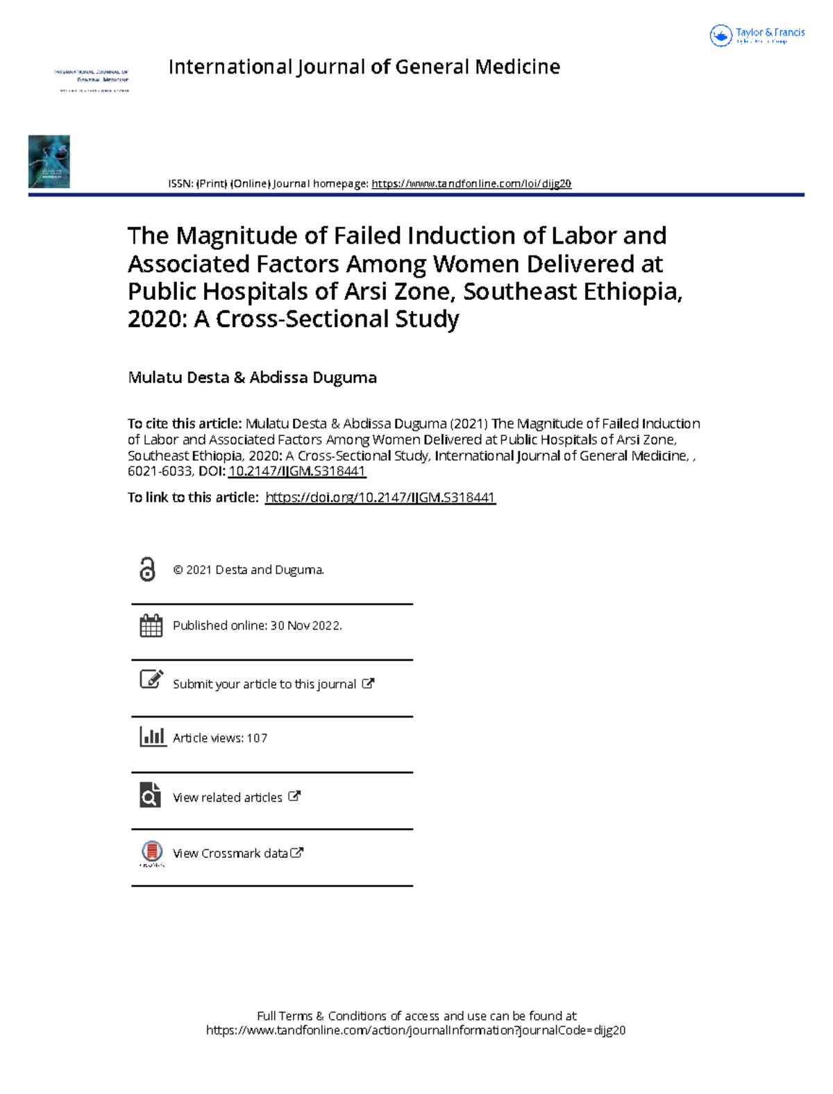 The Magnitude of Failed Induction of Labor and Associated Factors Among ...