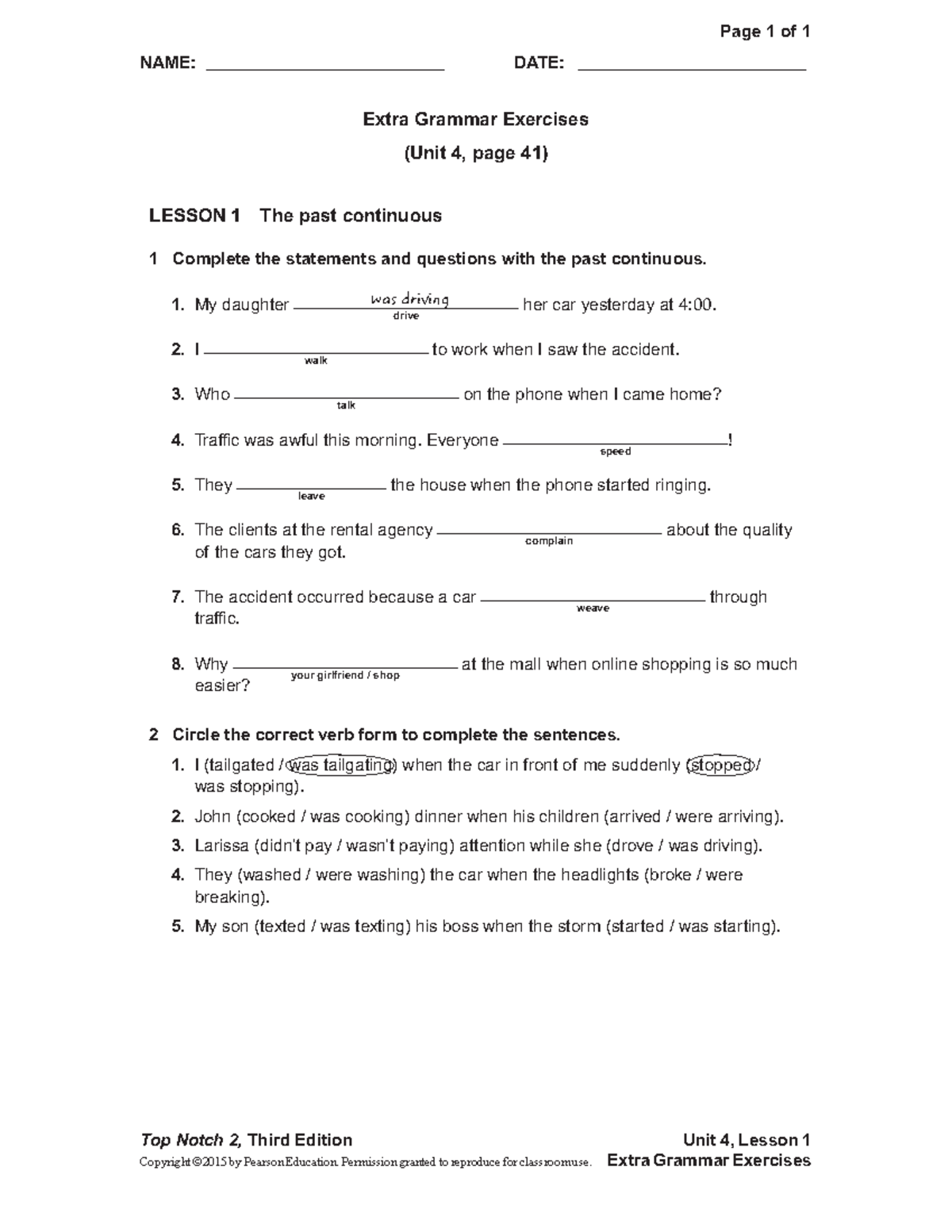 Unit 04 Extra Grammar Exercises - NAME: _________________________ DATE ...