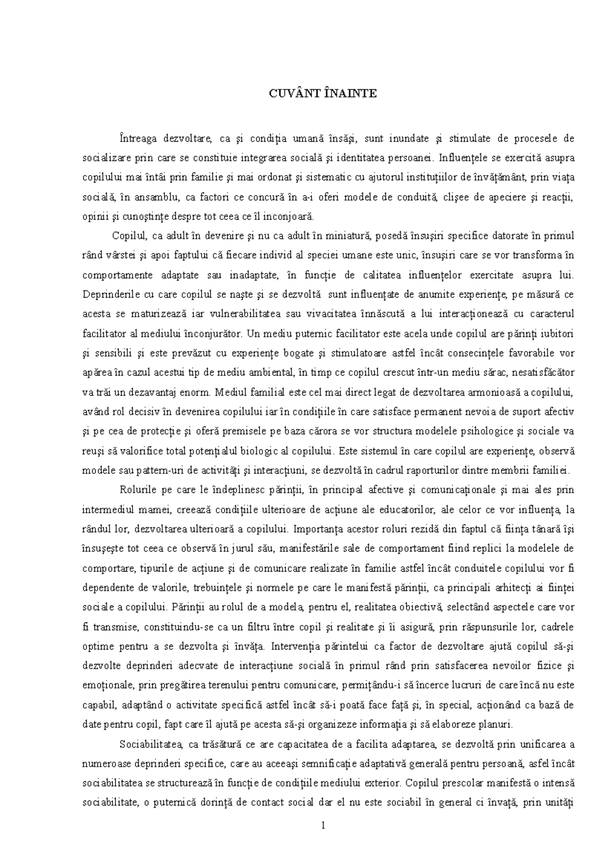 Carte format A4 - uhhjkkjgfa - CUVÂNT ÎNAINTE Întreaga dezvoltare, ca ...