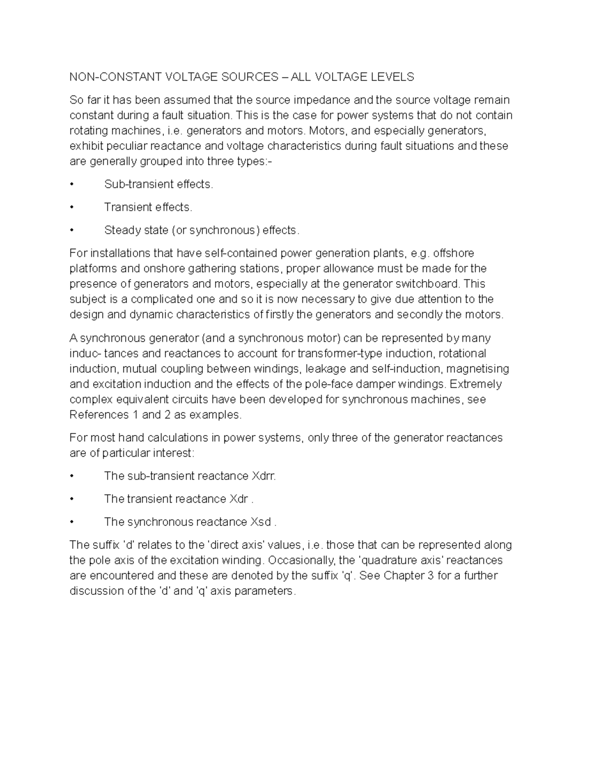 NON - NON-CONSTANT VOLTAGE SOURCES – ALL VOLTAGE LEVELS So far it has ...