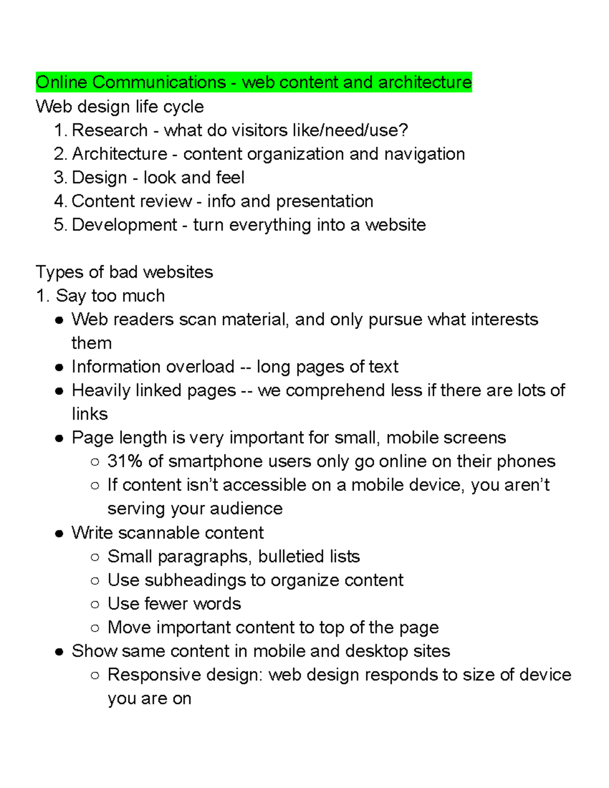 Class 512 - Taught by Alan Cubbage - Online Communications - web ...