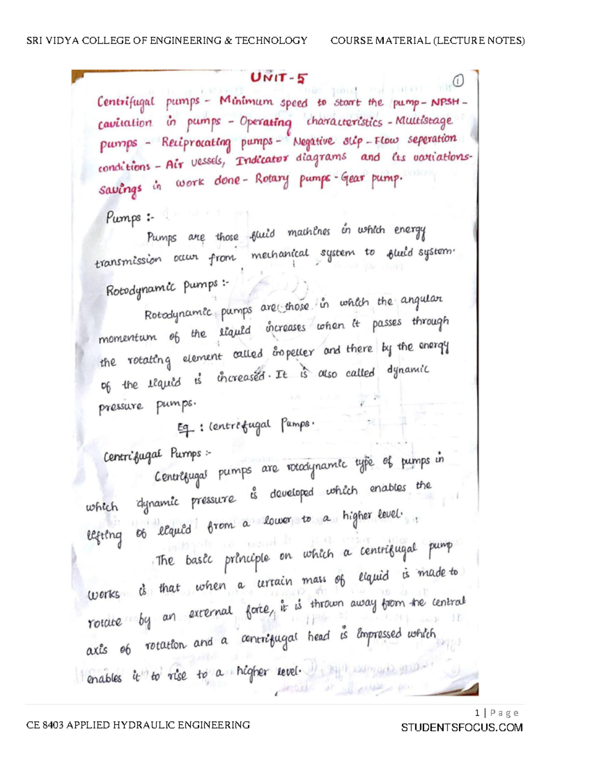 103445 - Hydraulic engineering consists of the application of fluid ...