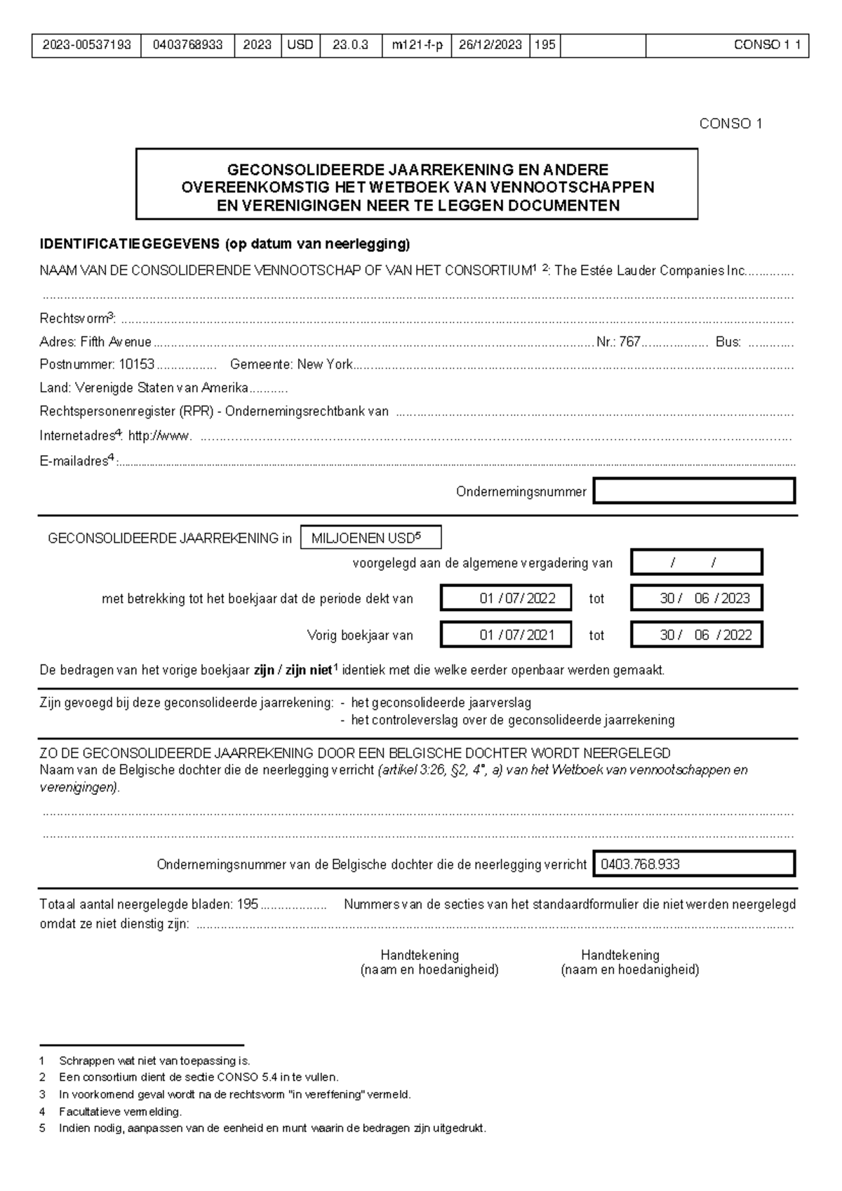 2023-00537193 - JR die je nodig hebt - CONSO 1 GECONSOLIDEERDE ...