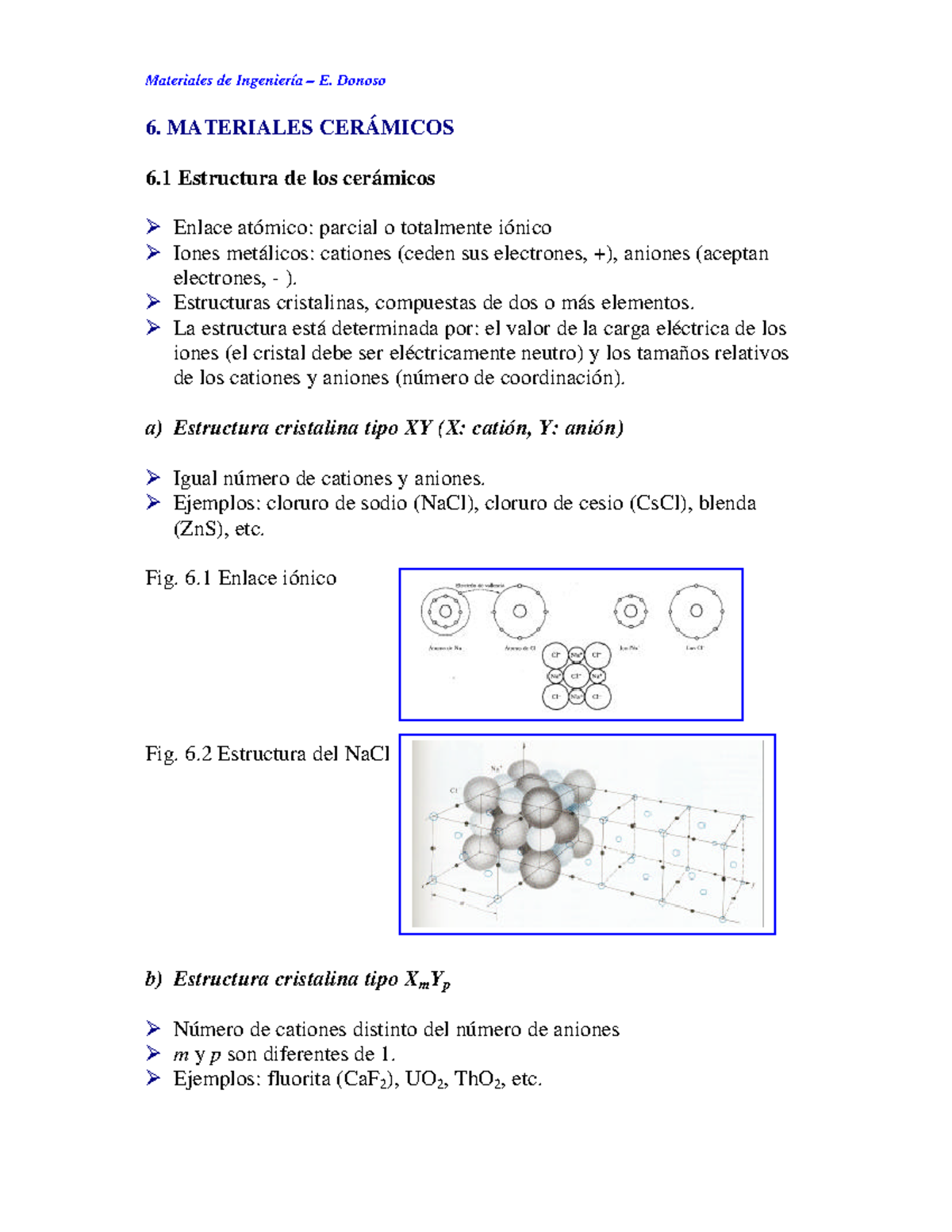 6 Materiales ceramicos - 6. MATERIALES CERÁMICOS 6 Estructura de los ...
