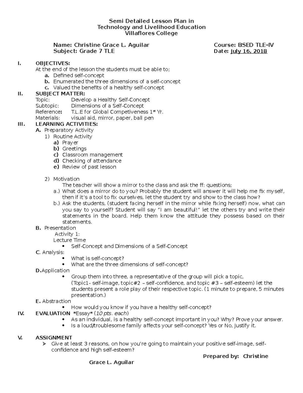 Semi-detailed grade 7 - TECHNOLOGY - Semi Detailed Lesson Plan in ...