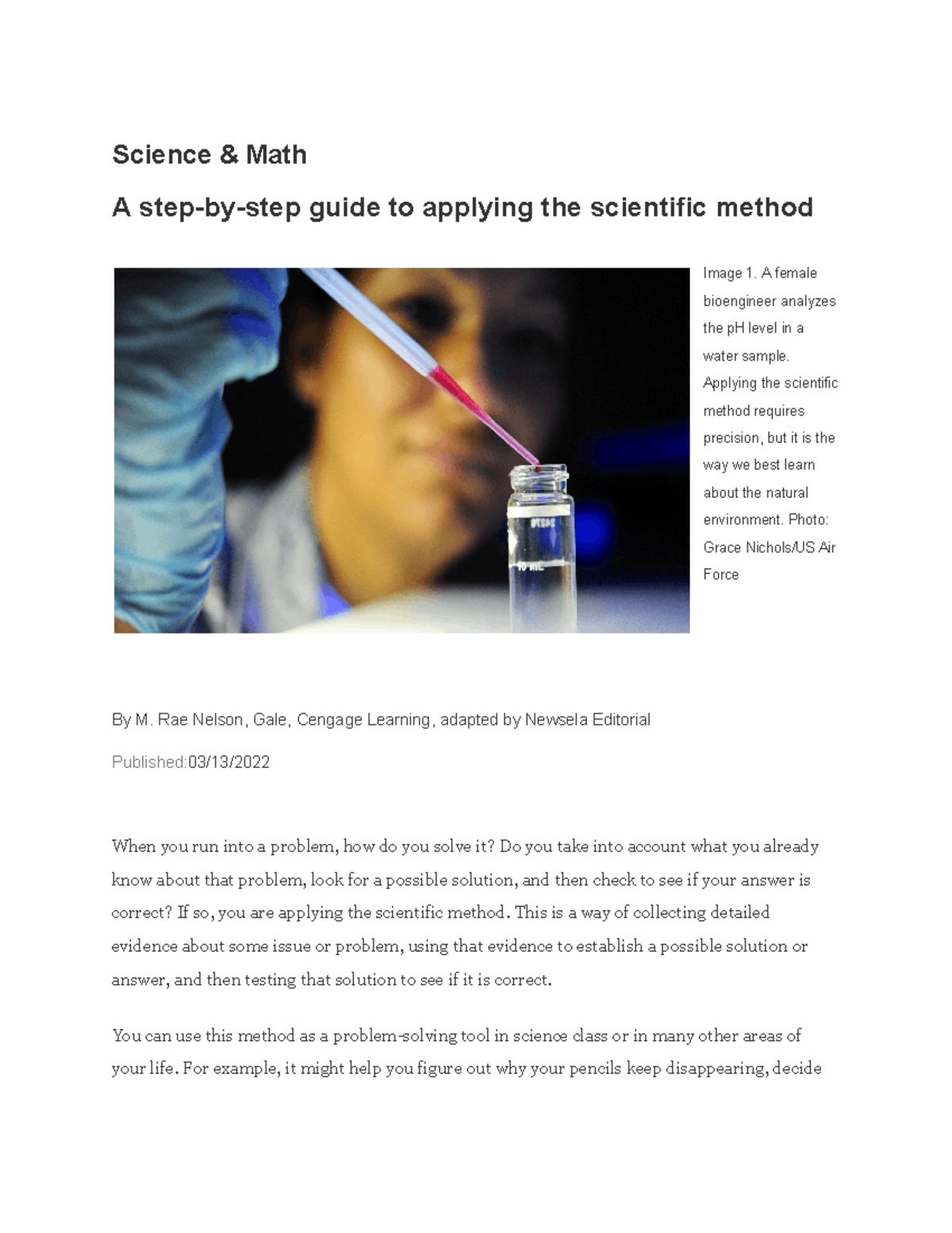 A step-by-step guide to applying the scientific method - A female ...