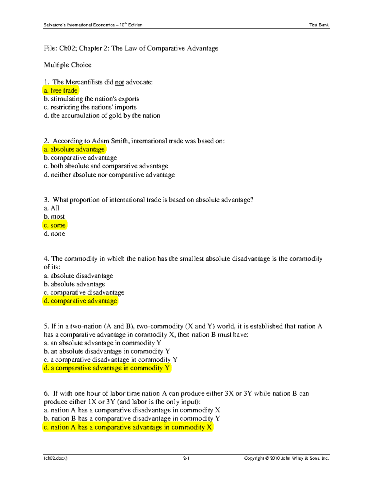 ECS3702-cp 2 test bank - possible multiple choice questions under ...