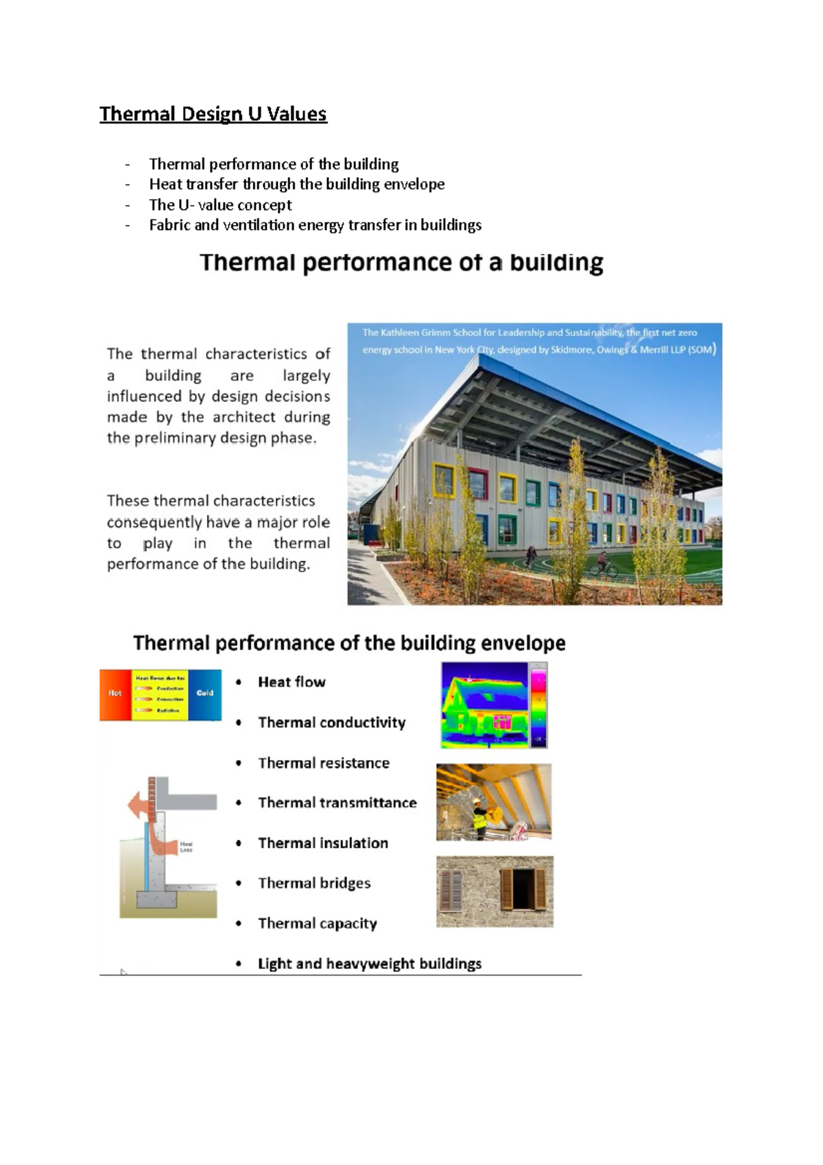 Thermal Design U Values - Thermal Design U Values Thermal performance ...