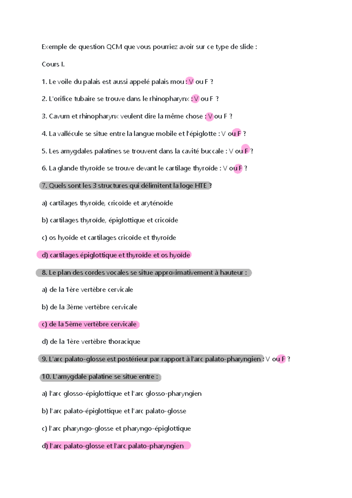 Quiz - .... - Exemple de question QCM que vous pourriez avoir sur ce ...