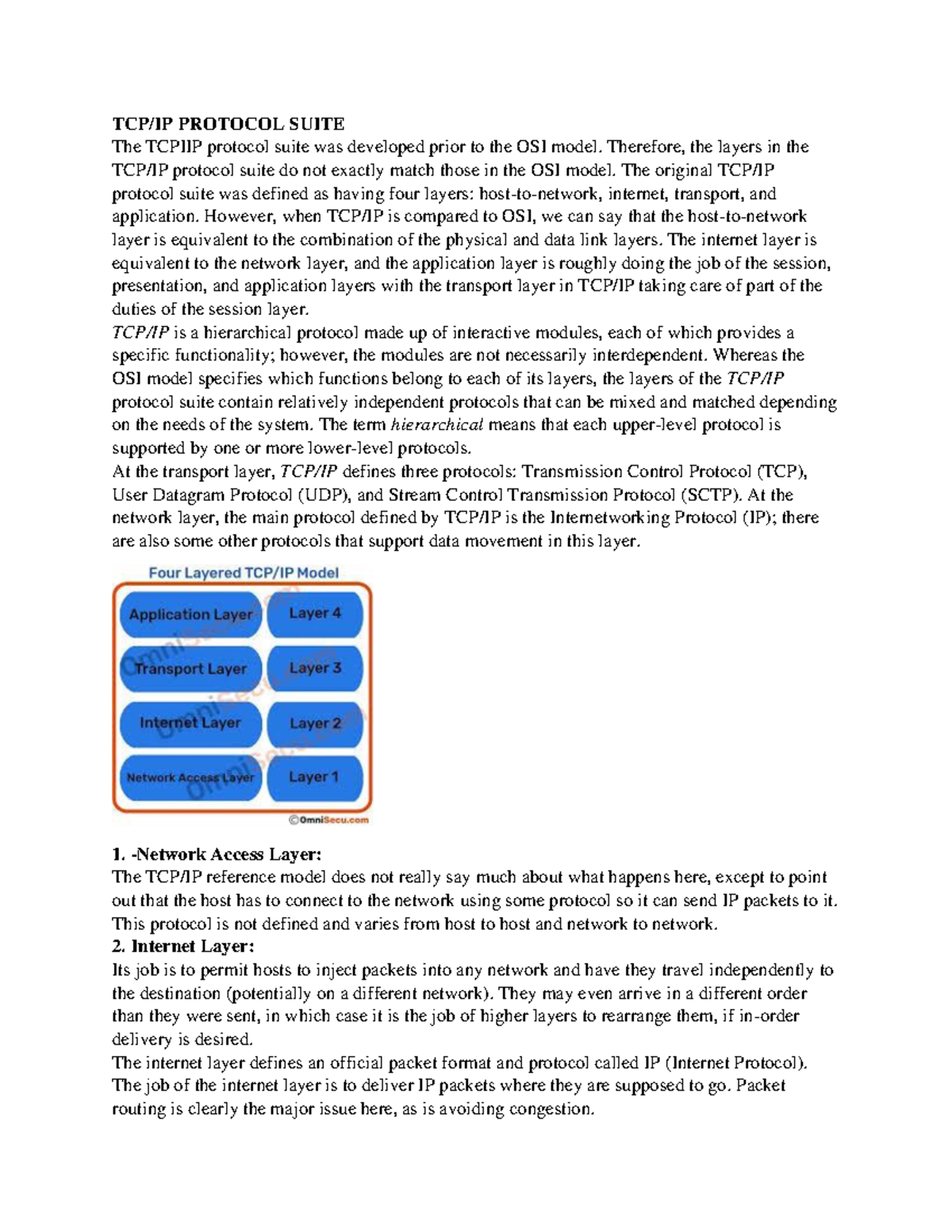 TCP Model - Data communication - TCP/IP PROTOCOL SUITE The TCPIIP ...