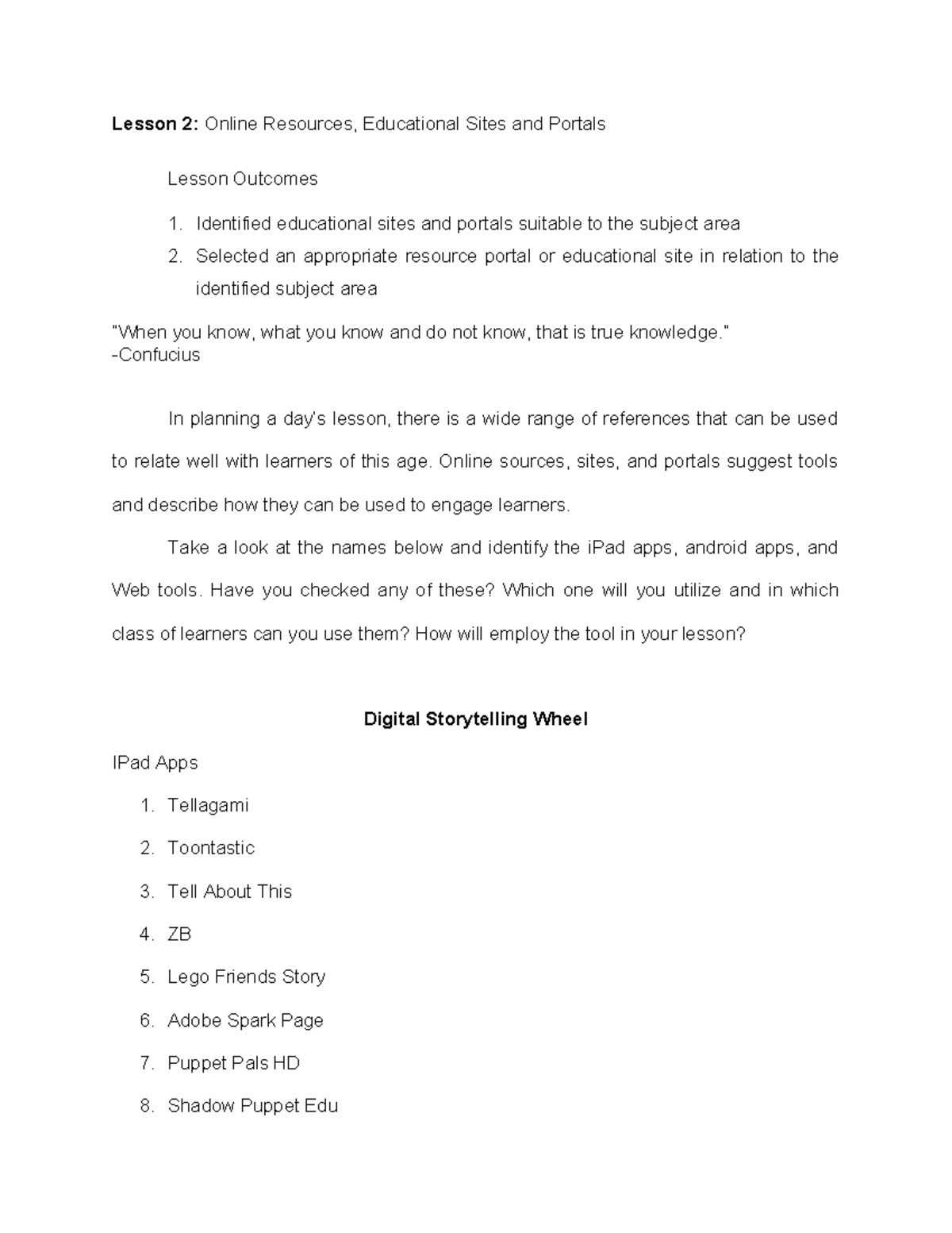 Economic Literacy - Lesson 2: Online Resources, Educational Sites and ...