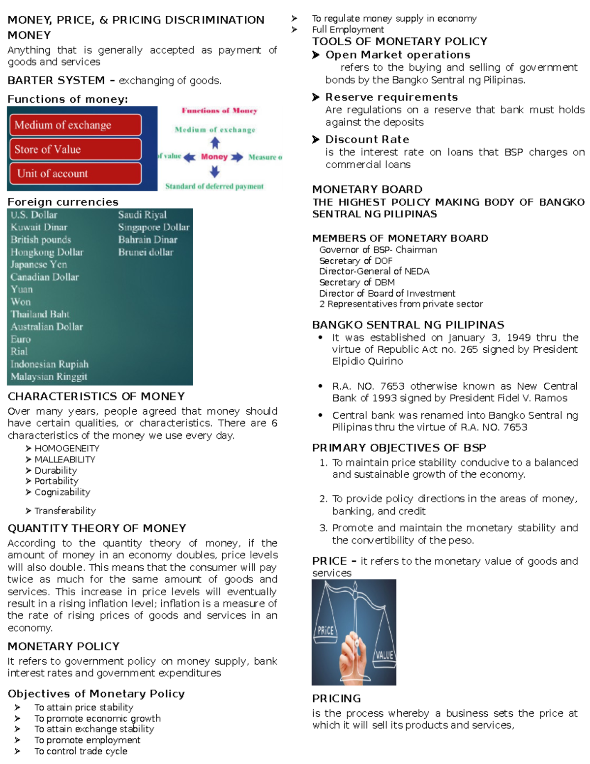Money Price AND Pricing Discrimination - MONEY, PRICE, & PRICING ...