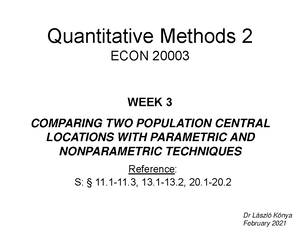 Formula sheet - Page 1 ECON20003 QUANTITATIVE METHODS 2 Summer Semester FORMULA SHEET ...