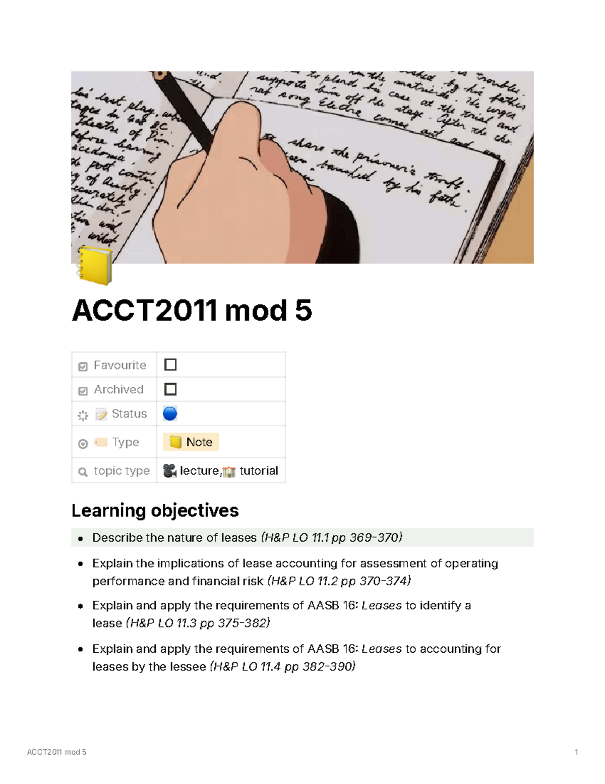 ACCT2011 mod 5 lec notes - 📒 ACCT2011 mod 5 Favourite Archived 📝 Status ...