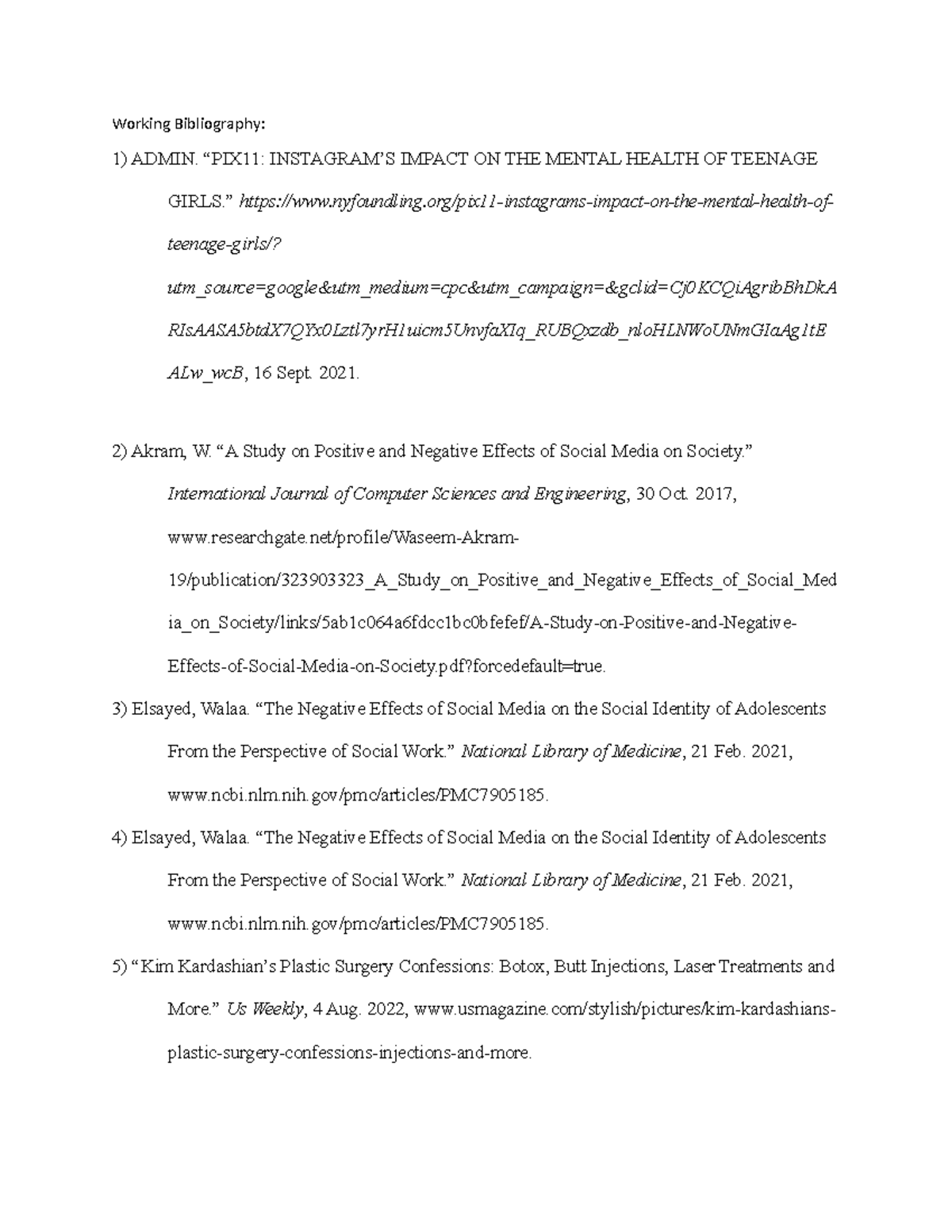 Working Bibliography - This is my lecture notes - Working Bibliography ...