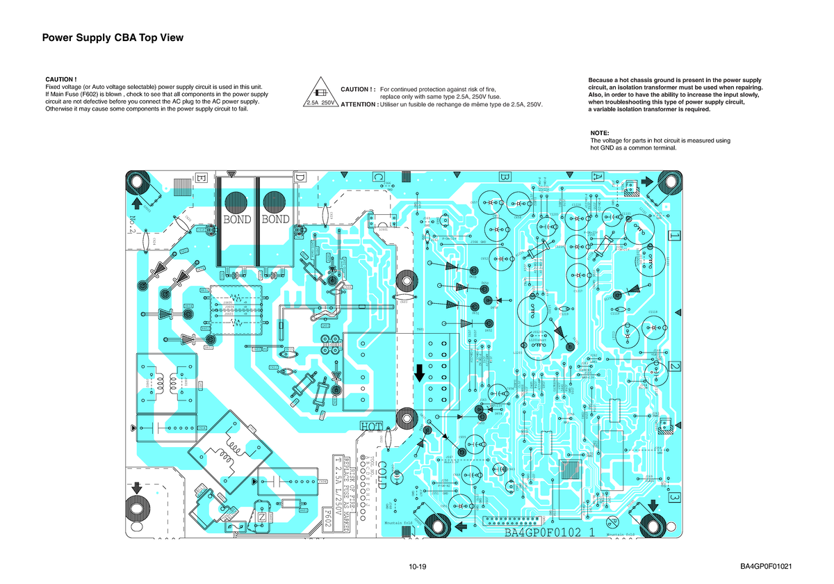 Funai ba4gp0f01021 a4dpampw-001 pl14 - ####### 10- No. BOND BOND R C D D GP Q601-Gate C611 C C C ...