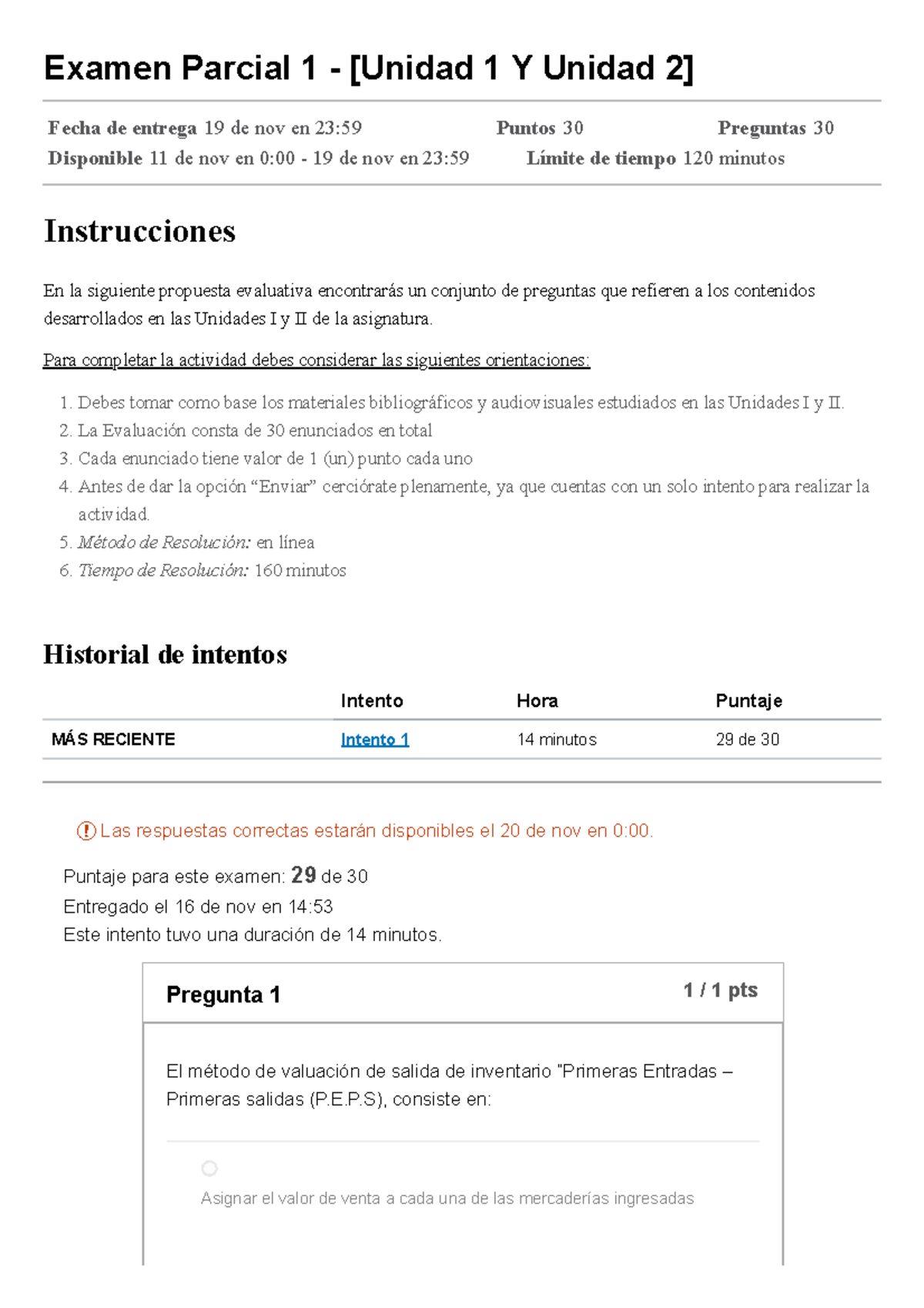 Examen Parcial 1 - [Unidad 1 Y Unidad 2] Contabilidad Financiera - Examen Parcial 1 - [Unidad 1 ...