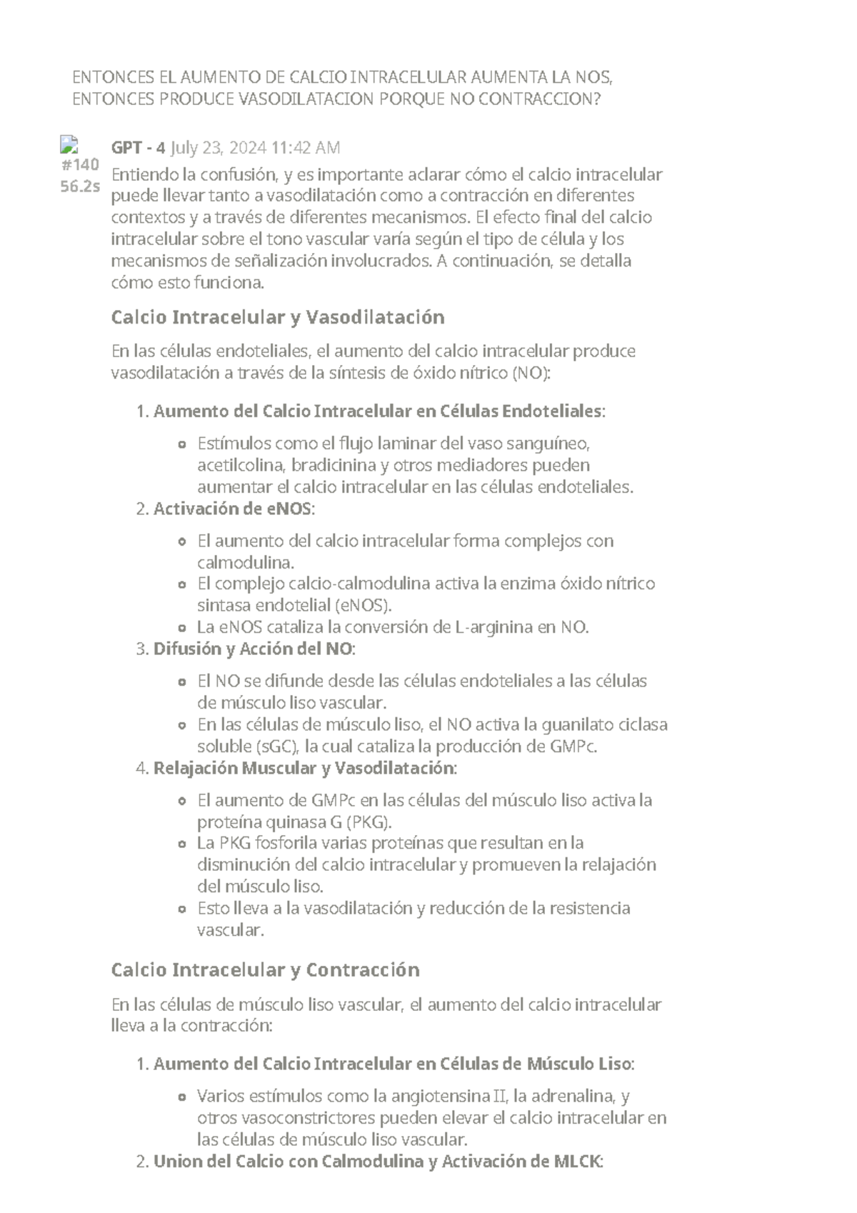 Calcio Intracelular EN Celulas Endoteliales Y Musculo LISO Vascular ...