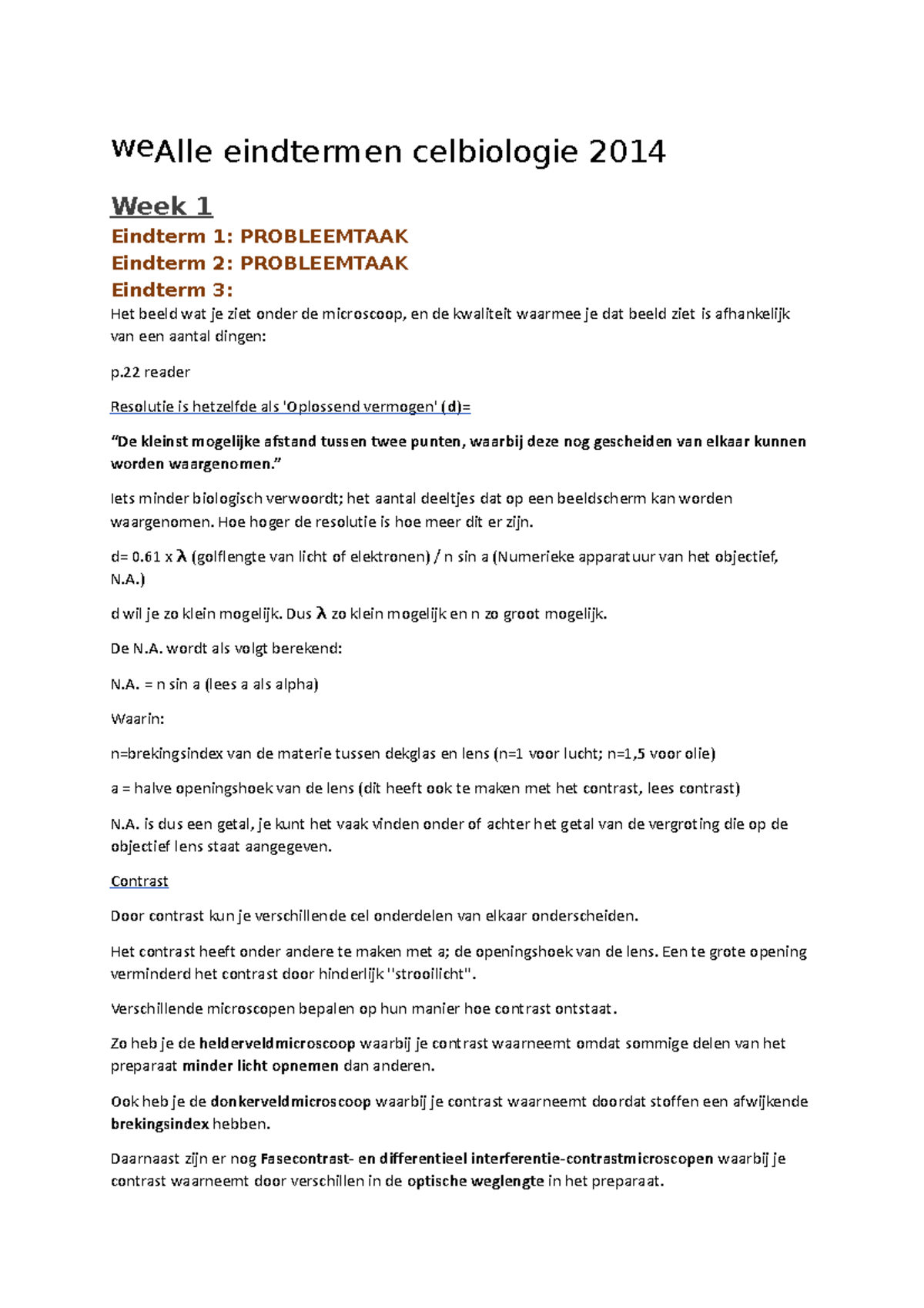 Alle-eindtermen - alle eindtermen - weAlle eindtermen celbiologie 2014 ...