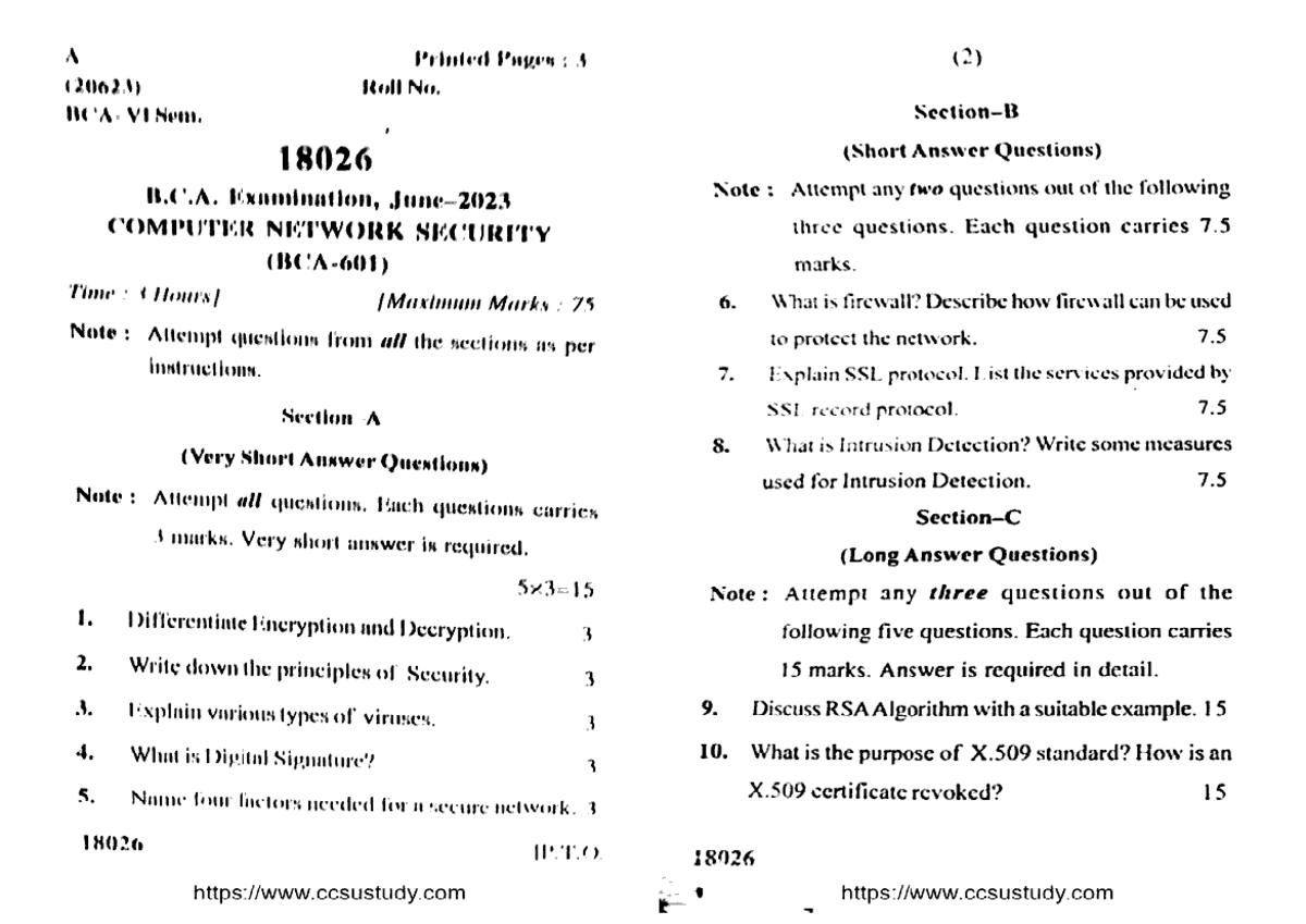 601=2023 - bachelors of computer application - Studocu