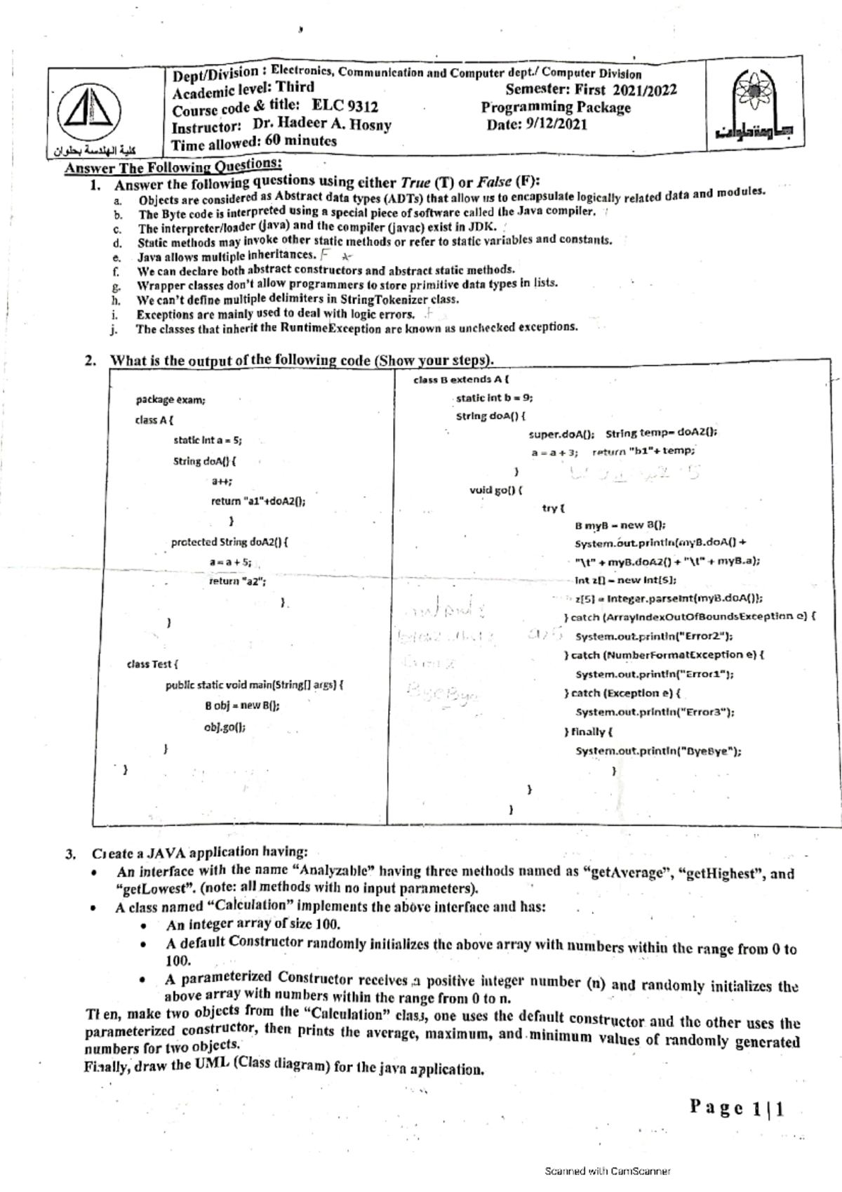 Java mid-term 2021-2022 - Programming - Studocu