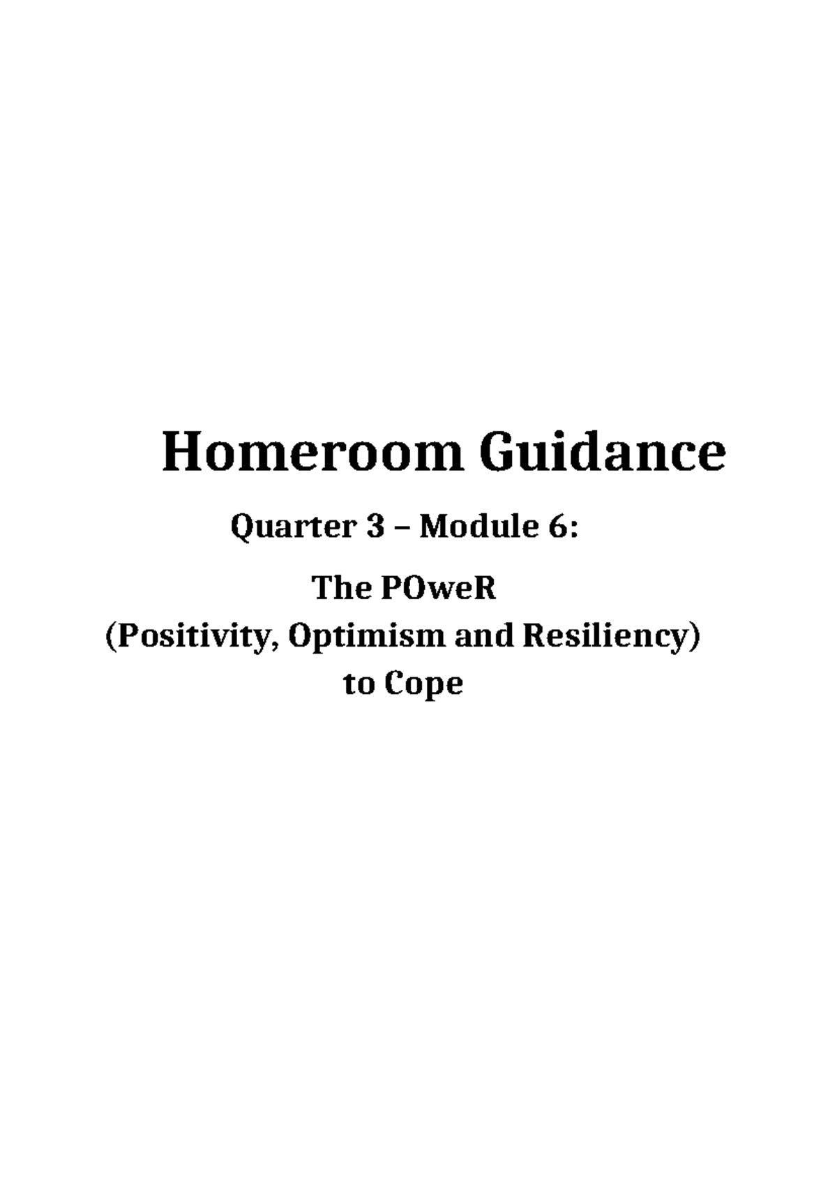 G11-Module-6 - More on modules - Homeroom Guidance Quarter 3 – Module 6 ...