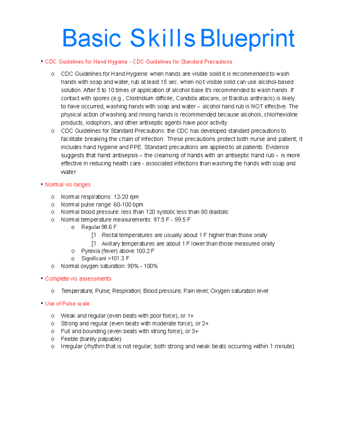 Basic Skills Blue Print - Basic Skills Blueprint • CDC Guidelines for ...