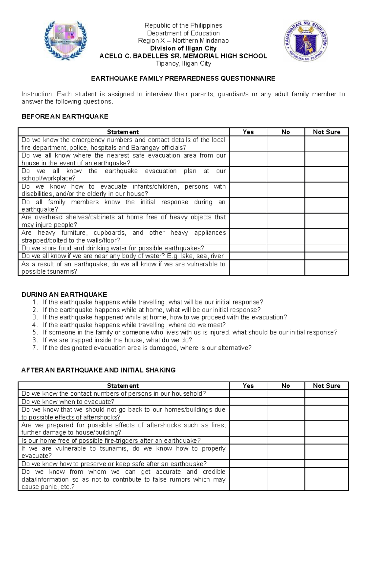 Sample/practice exam 14 September 2020, questions - Republic of the ...