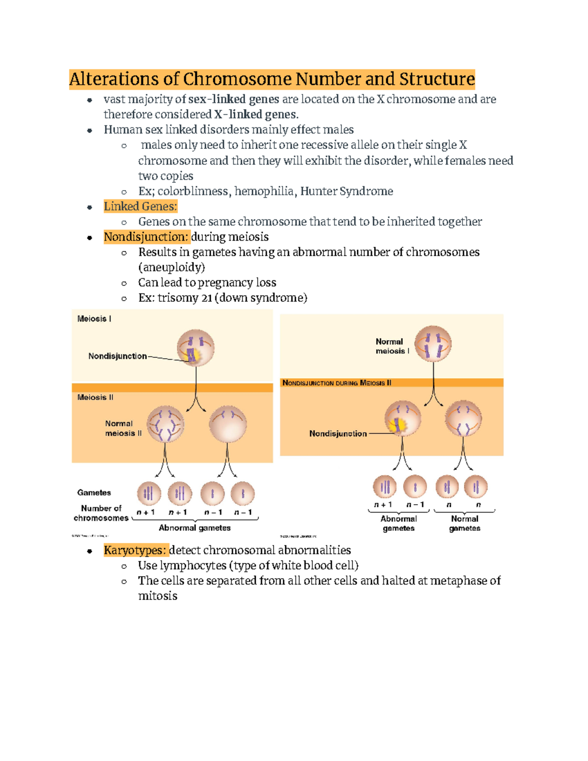 Ch. 15: Alterations of Chromosome Number and Structure - Alterations of ...