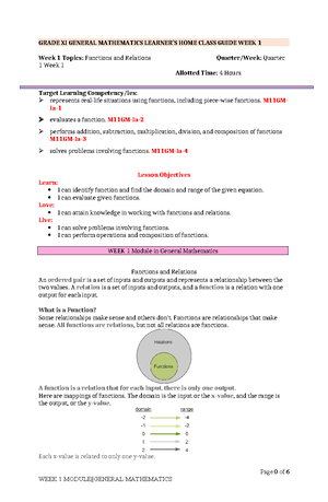 Quarter 1 WEEK 2 GEN MATH 11 - English Quarter 2 – Module 7: - WEEK 2 ...