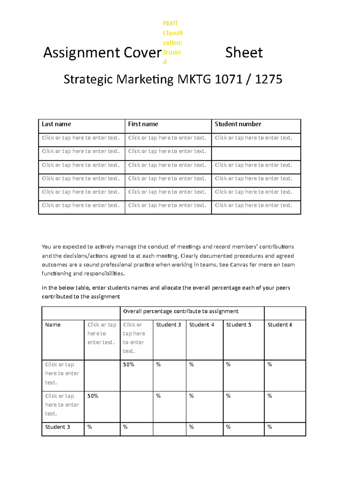 Strategic Marketing Assignment - PART A Assignment - Assignment Cover ...