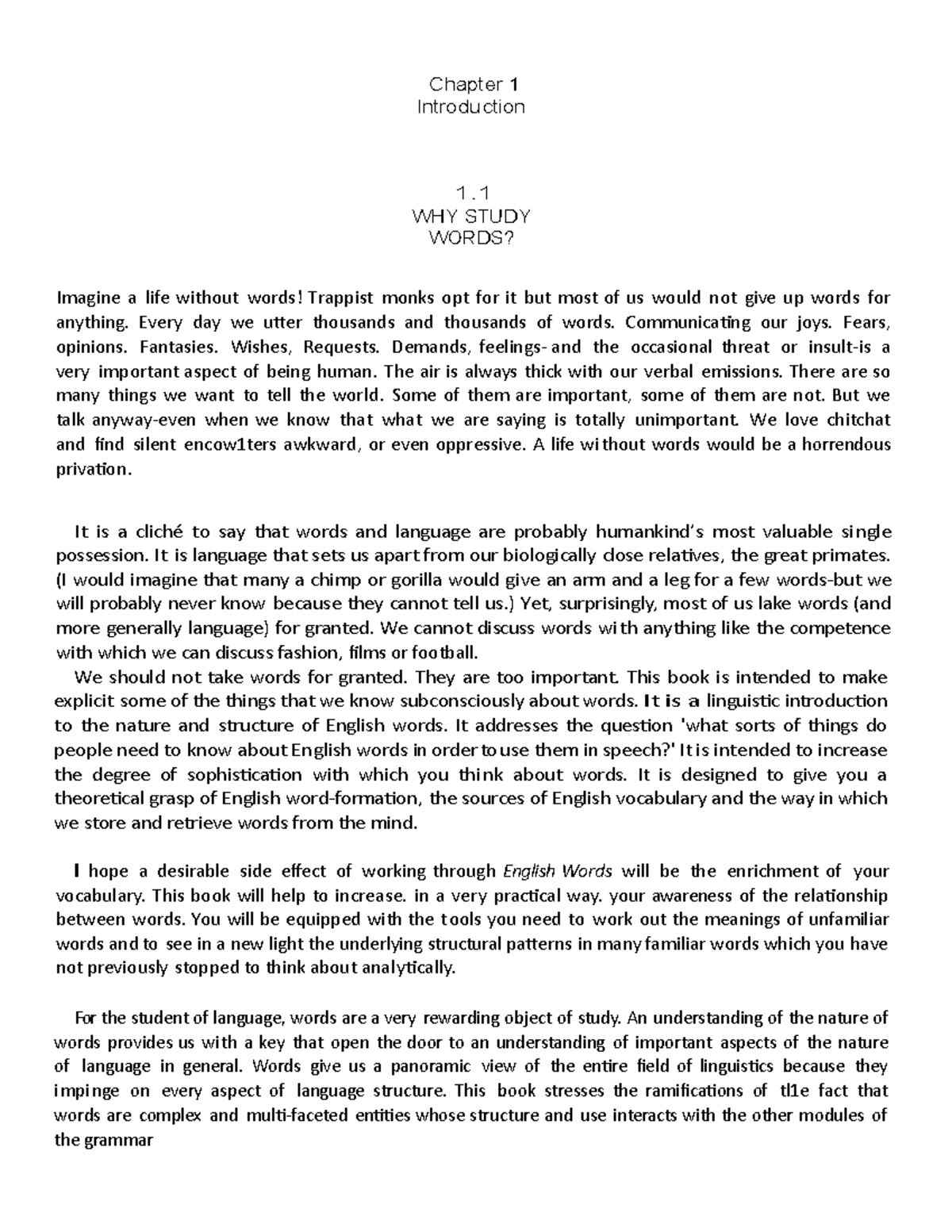 Chapter 1 - Needs this for lesson - Chapter 1 Introduction 1. WHY STUDY ...