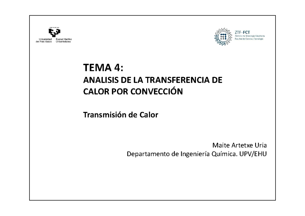 TEMA 4, Análisis DE LA Tranferencia DE Calor POR Conducción - TEMA 4 ...