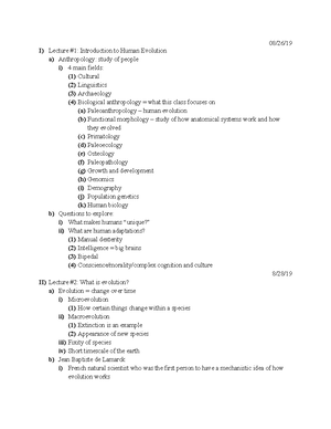 Exam 3 notes - 10/23/ I) Lecture # Historical Overview of ...