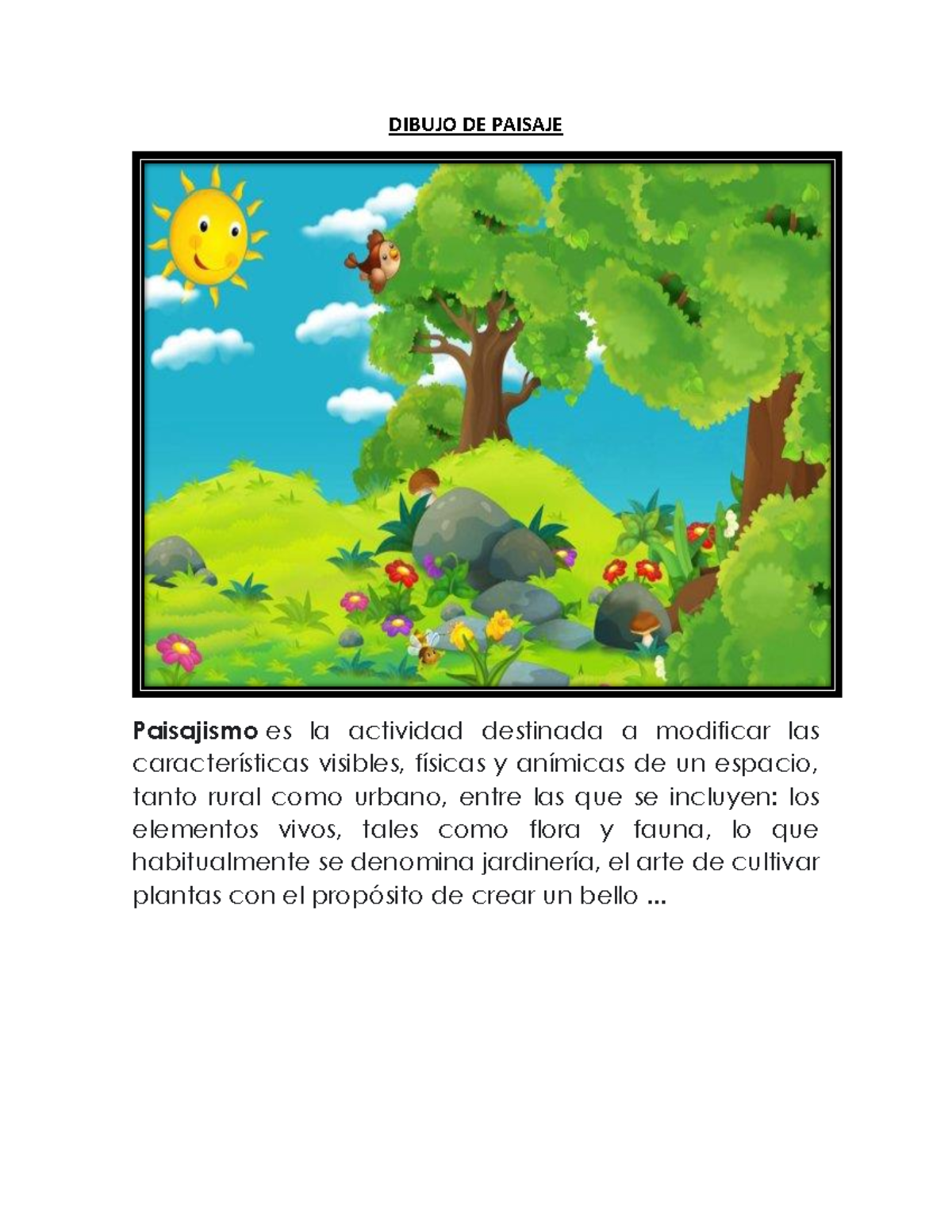 Tecnicas DE Dibujo - yuiol - DIBUJO DE PAISAJE Paisajismo es la ...