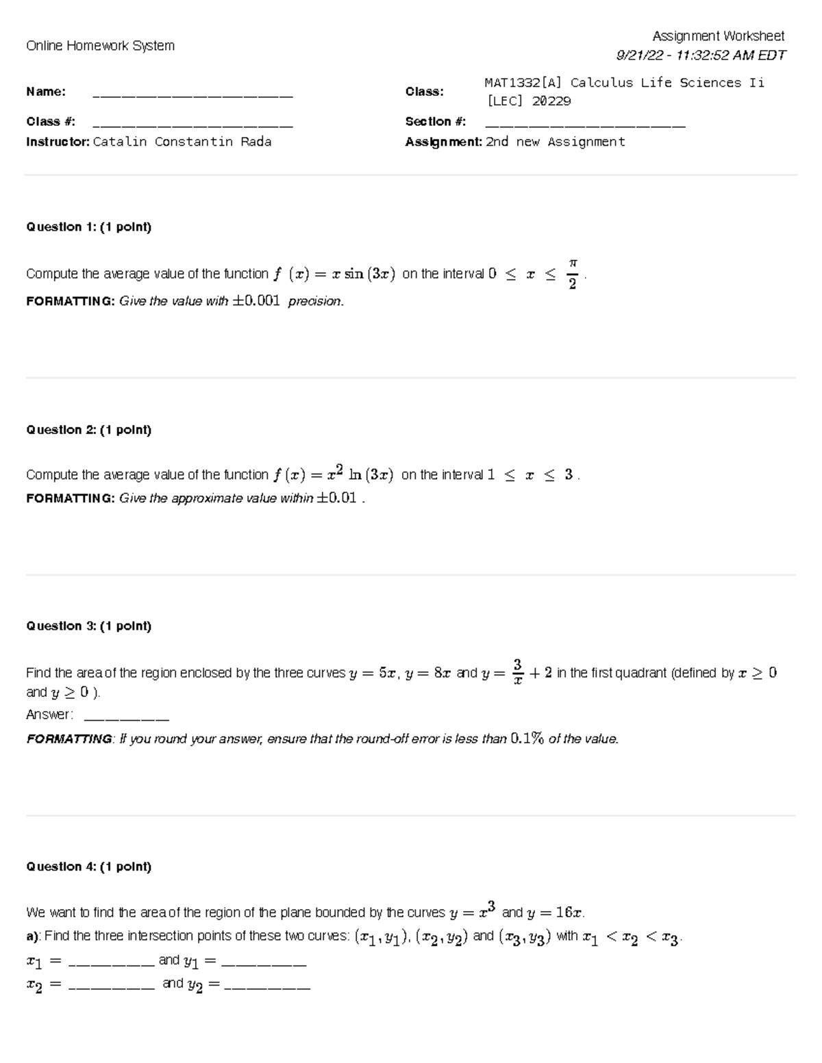 Mobius 2 - practice materials - Online Homework System Assignment ...