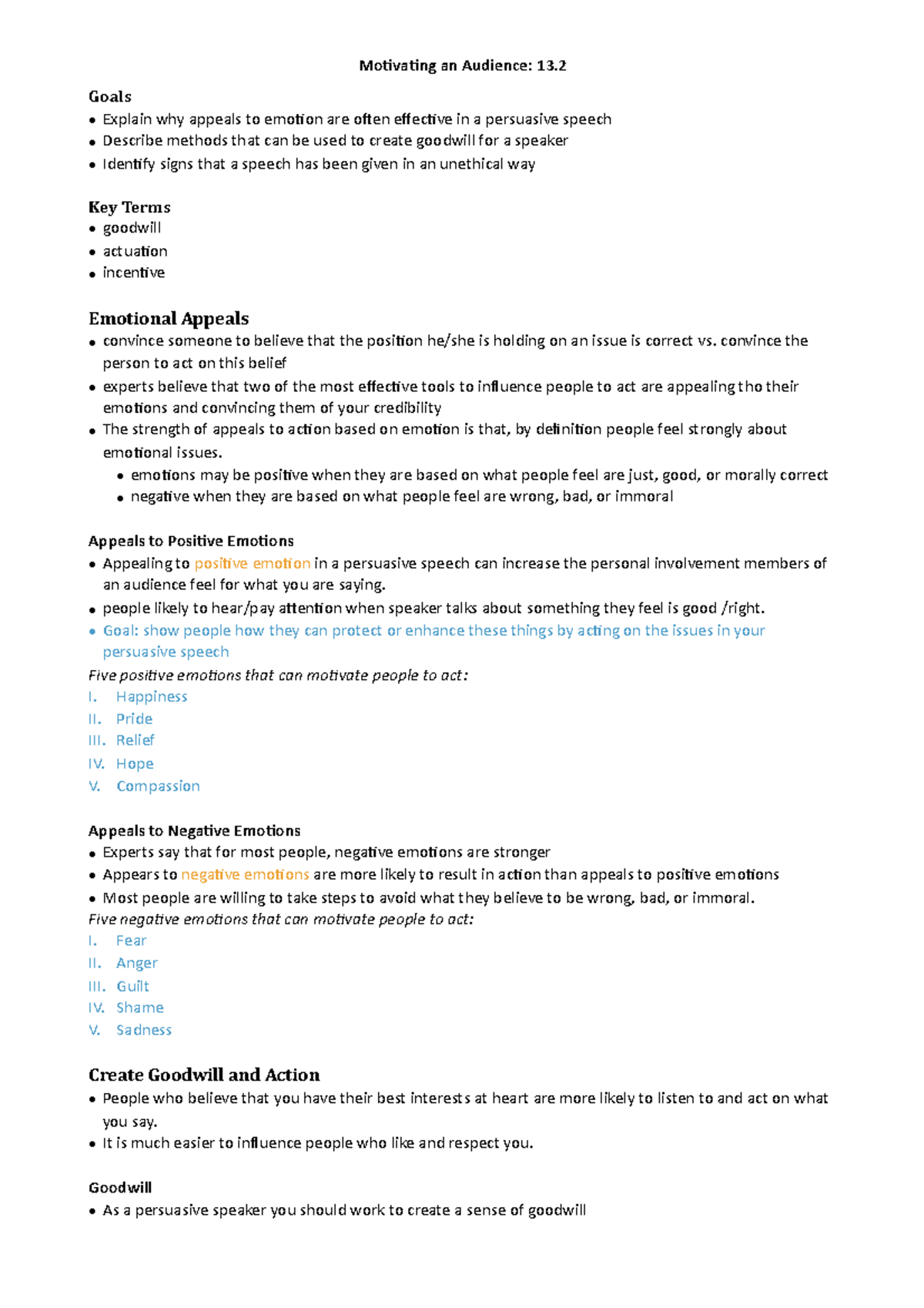 Lecture notes - English - Motivating an Audience - an Audience: 13 ...