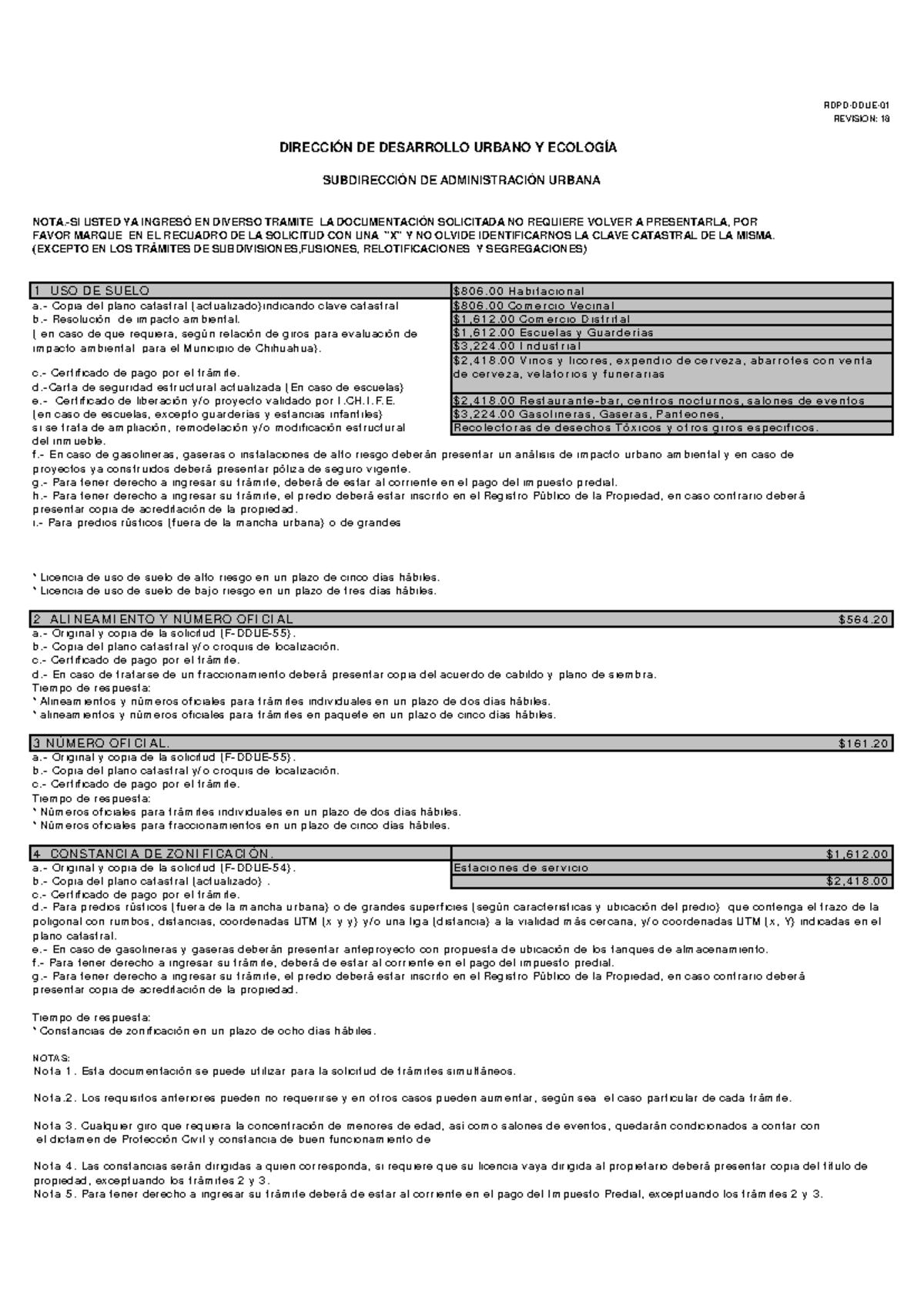 Desarrollo urbano y de tecnologia - RDPD-DDUE- REVISION: 18 DIRECCIÓN ...