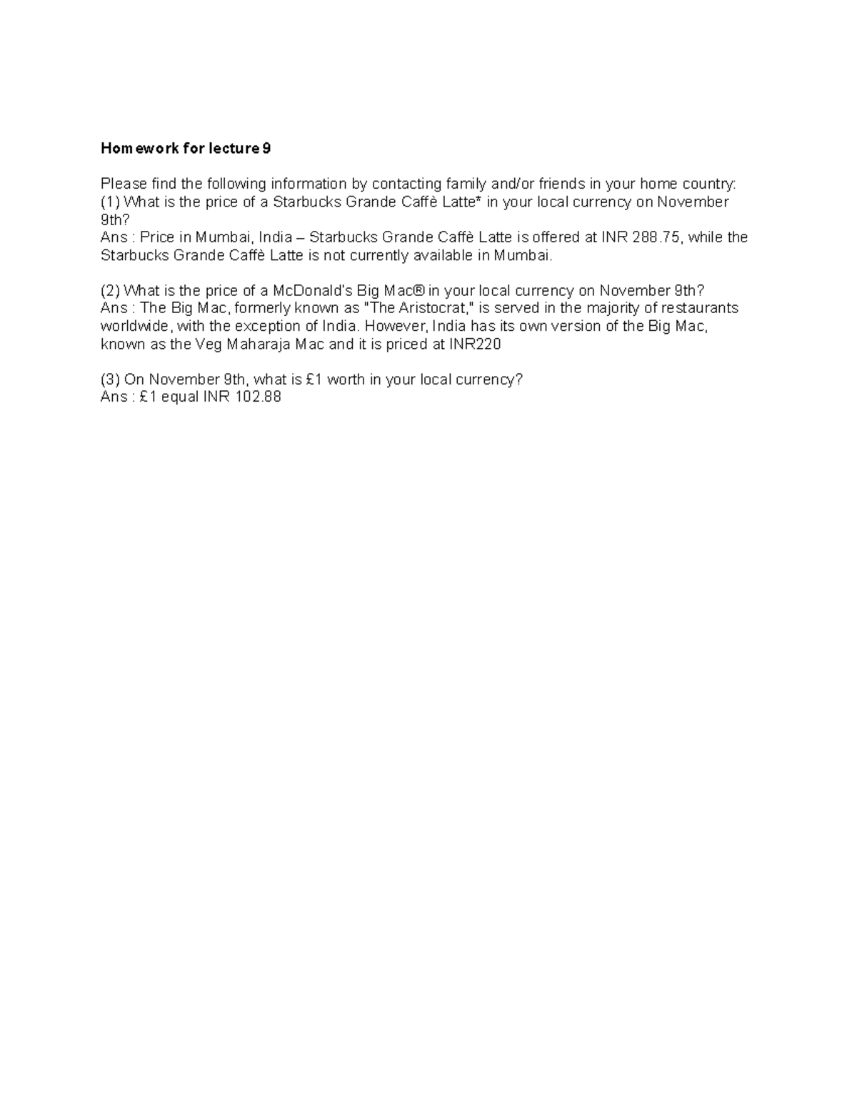 Answer - Homework on AG912 - Homework for lecture 9 Please find the ...
