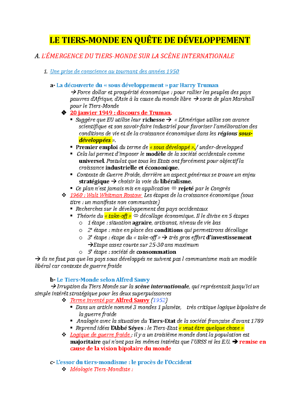 4. LE Tiers Monde EN Développement - LE TIERS-MONDE EN QUÊTE DE ...