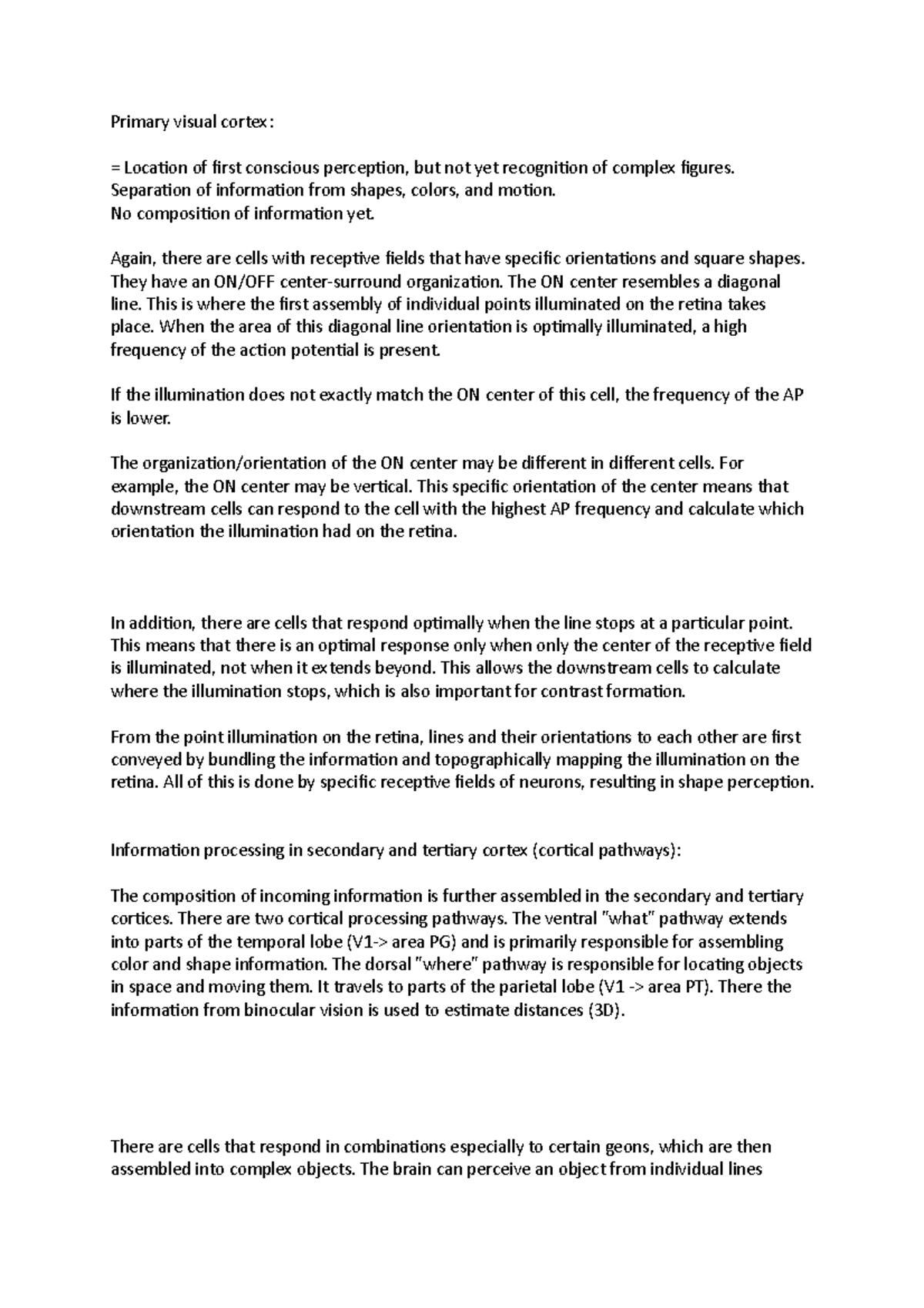 Primary visual cortex - Social psycho - Primary visual cortex ...