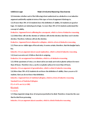 Logic - UGED1111 - CUHK - Studocu
