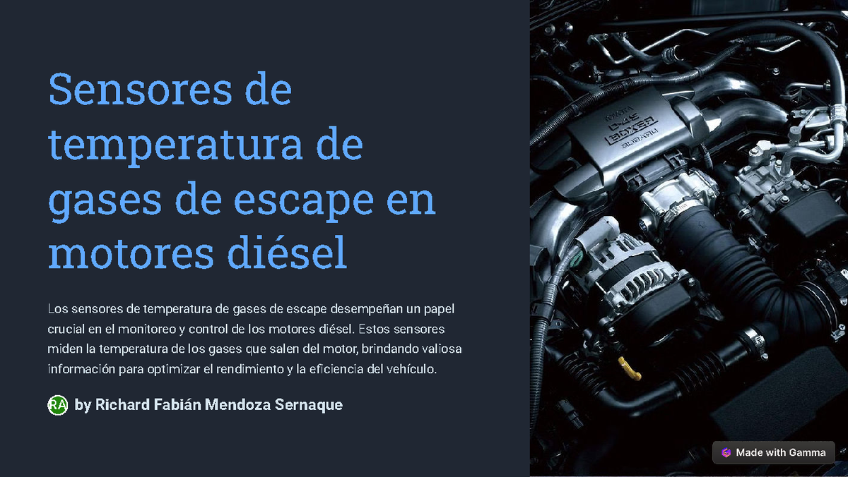 Sensores de temperatura de gases de escape en motores diesel - Sensores ...