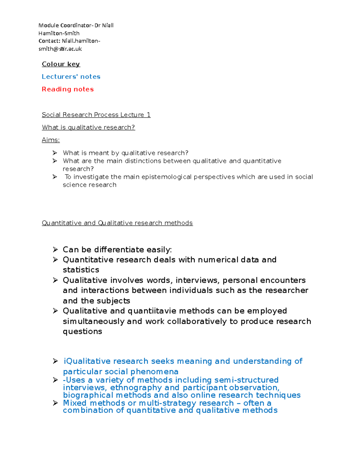 Social Research Process Introductory Lecture - Hamilton-Smith Contact ...