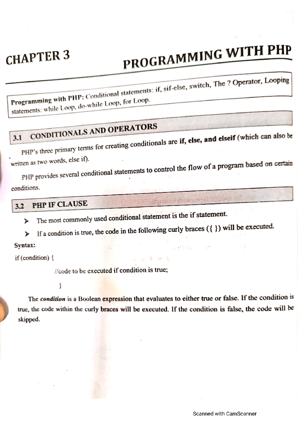 Loopings in php - Notes - CHAPTER 3 PROGRAMMING WITH PHP Programming ...