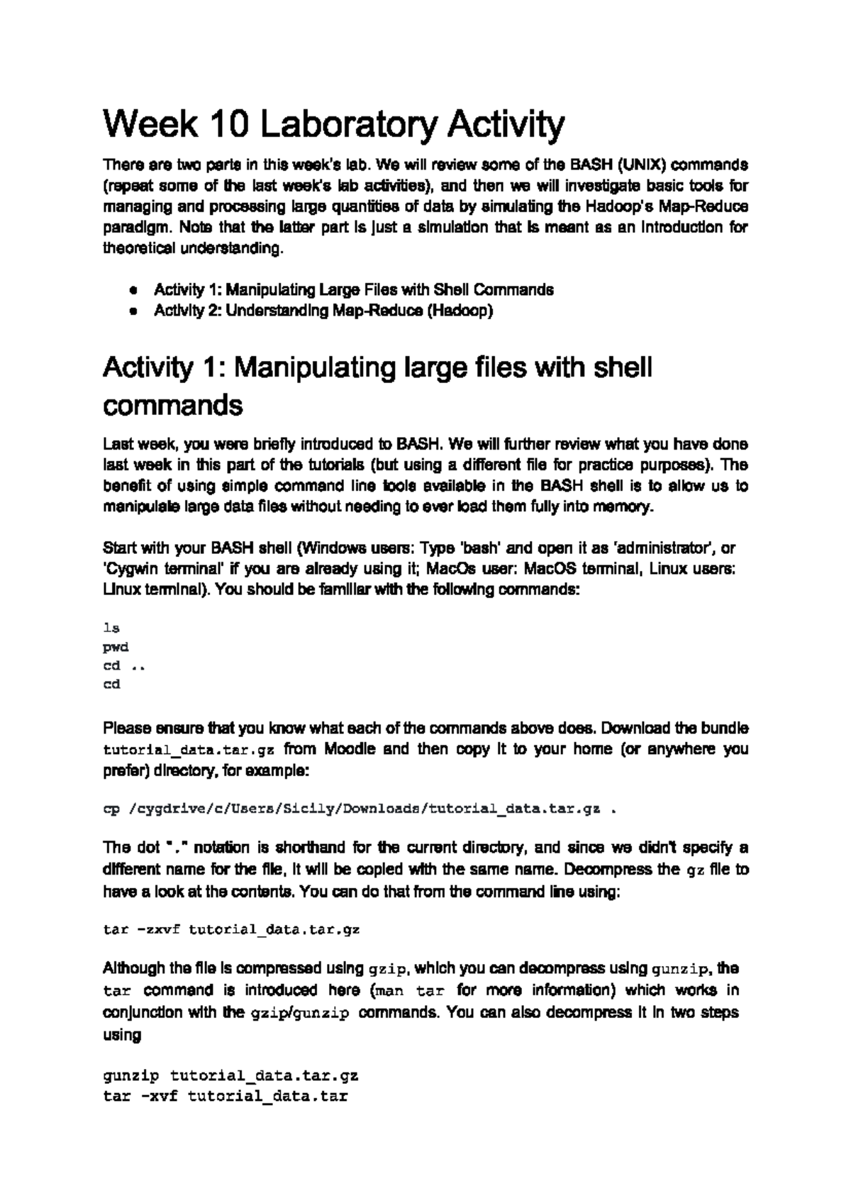 Week 10 Applied Session Activityn - Week 10 Laboratory Activity There ...