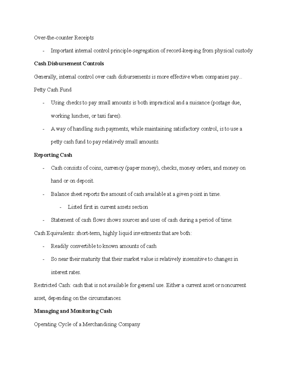 Accounting & Finance Notes-4 - Over-the-counter Receipts - Important ...